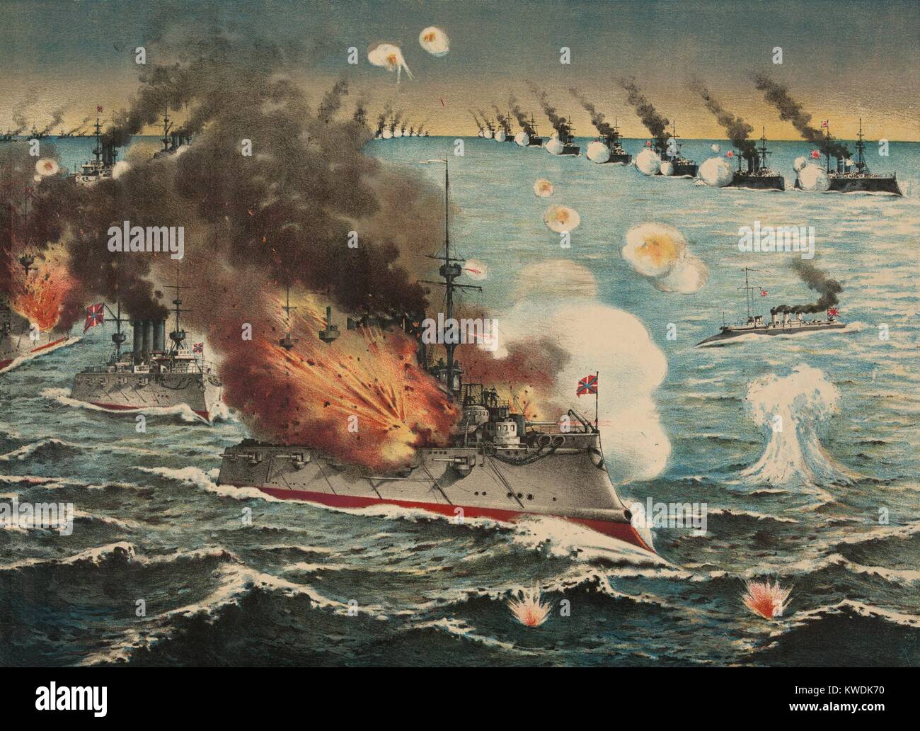 Battle of Port Arthur, Feb. 8-9, 1904 began with a surprise attack by ...