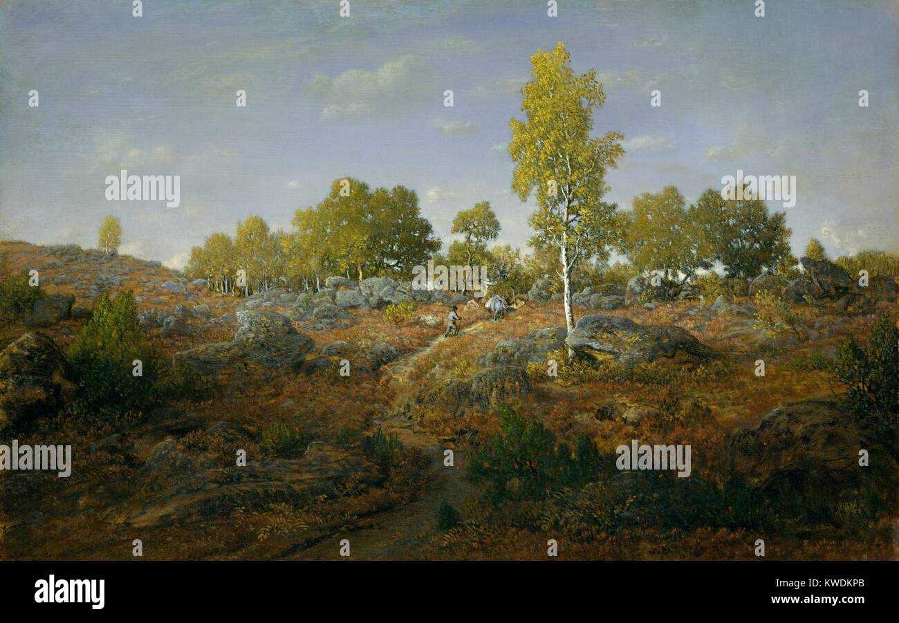 A PATH AMONG THE ROCKS, by Theodore Rousseau, 1861, French painting ...