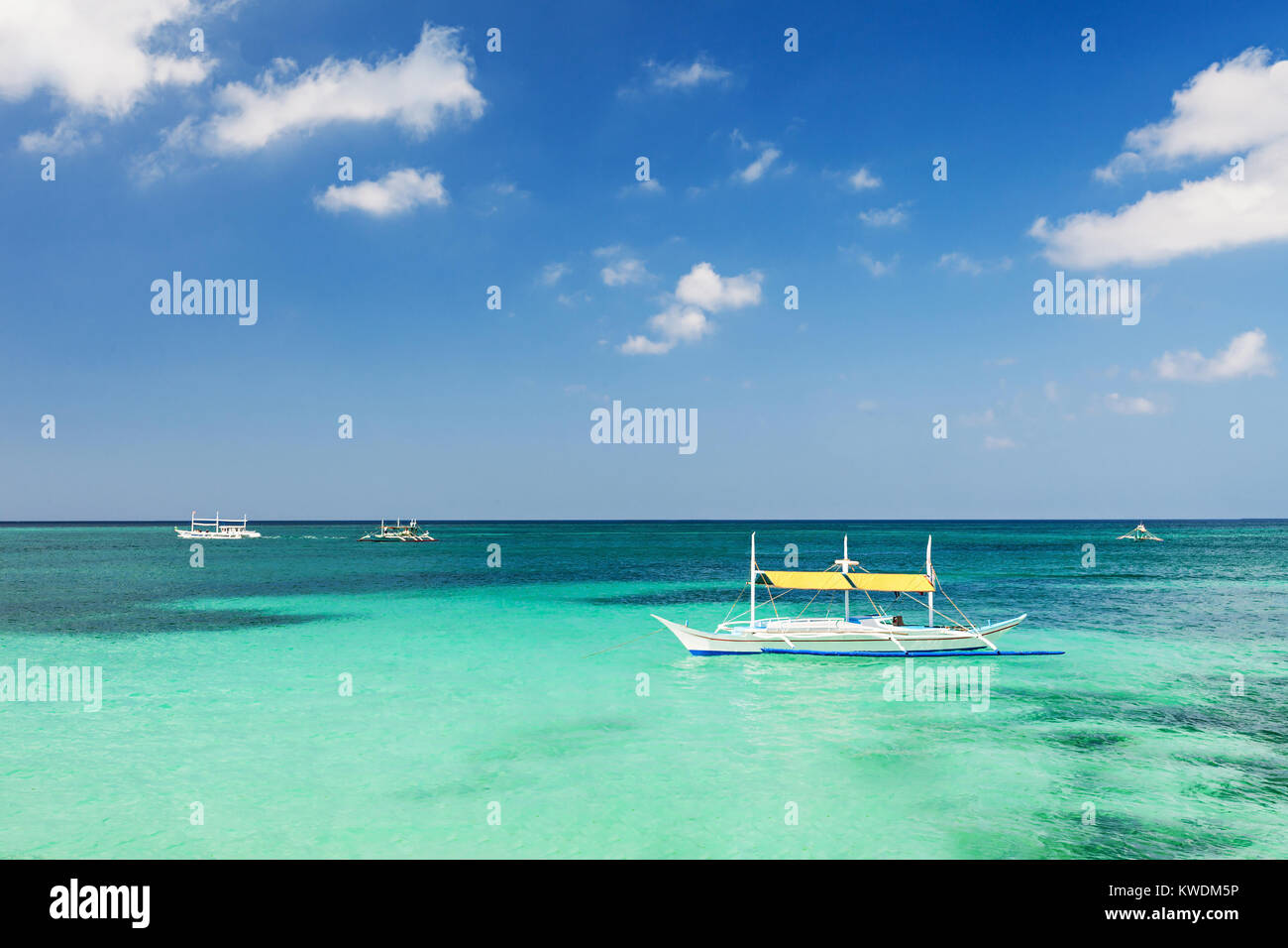 Filipino boat in the sea, Boracay, Philippines Stock Photo - Alamy