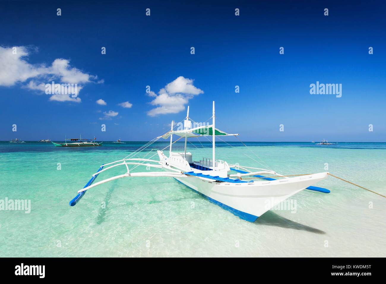 Filipino boat in the sea, Boracay, Philippines Stock Photo - Alamy