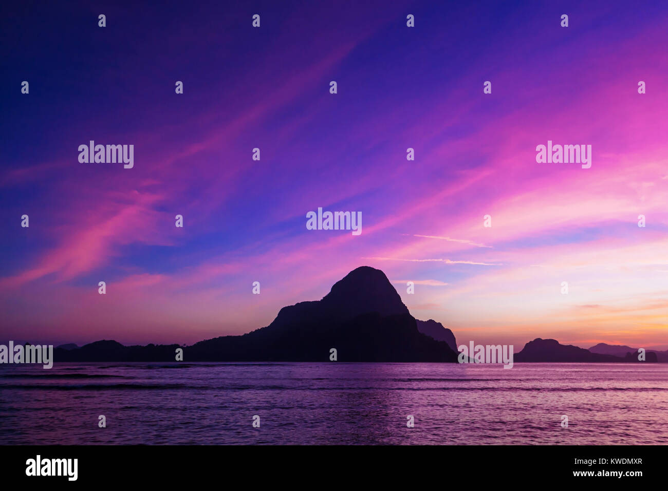 Beauty sunset in El Nido, Palawan, Philippines Stock Photo - Alamy