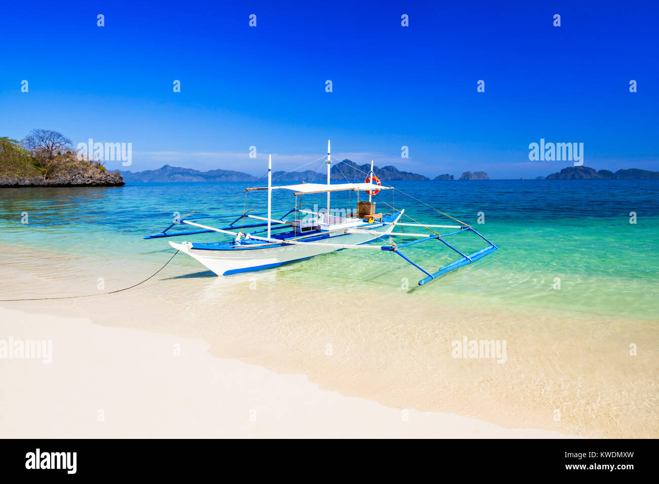Filipino boat in the sea, Boracay, Philippines Stock Photo - Alamy