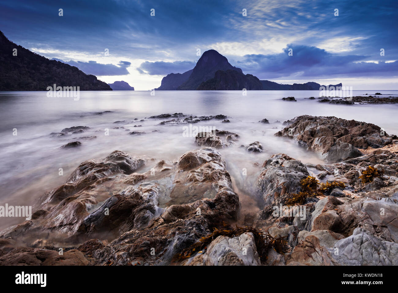 Beauty sunset in El Nido, Palawan, Philippines Stock Photo - Alamy