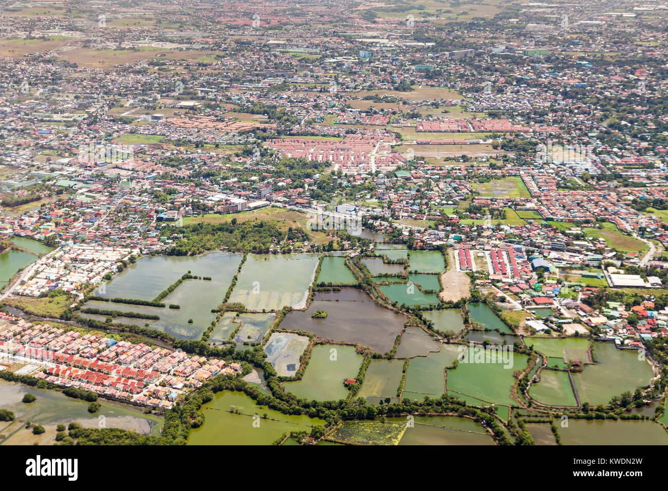 Manila suburb, view from the plane, Philippines Stock Photo - Alamy