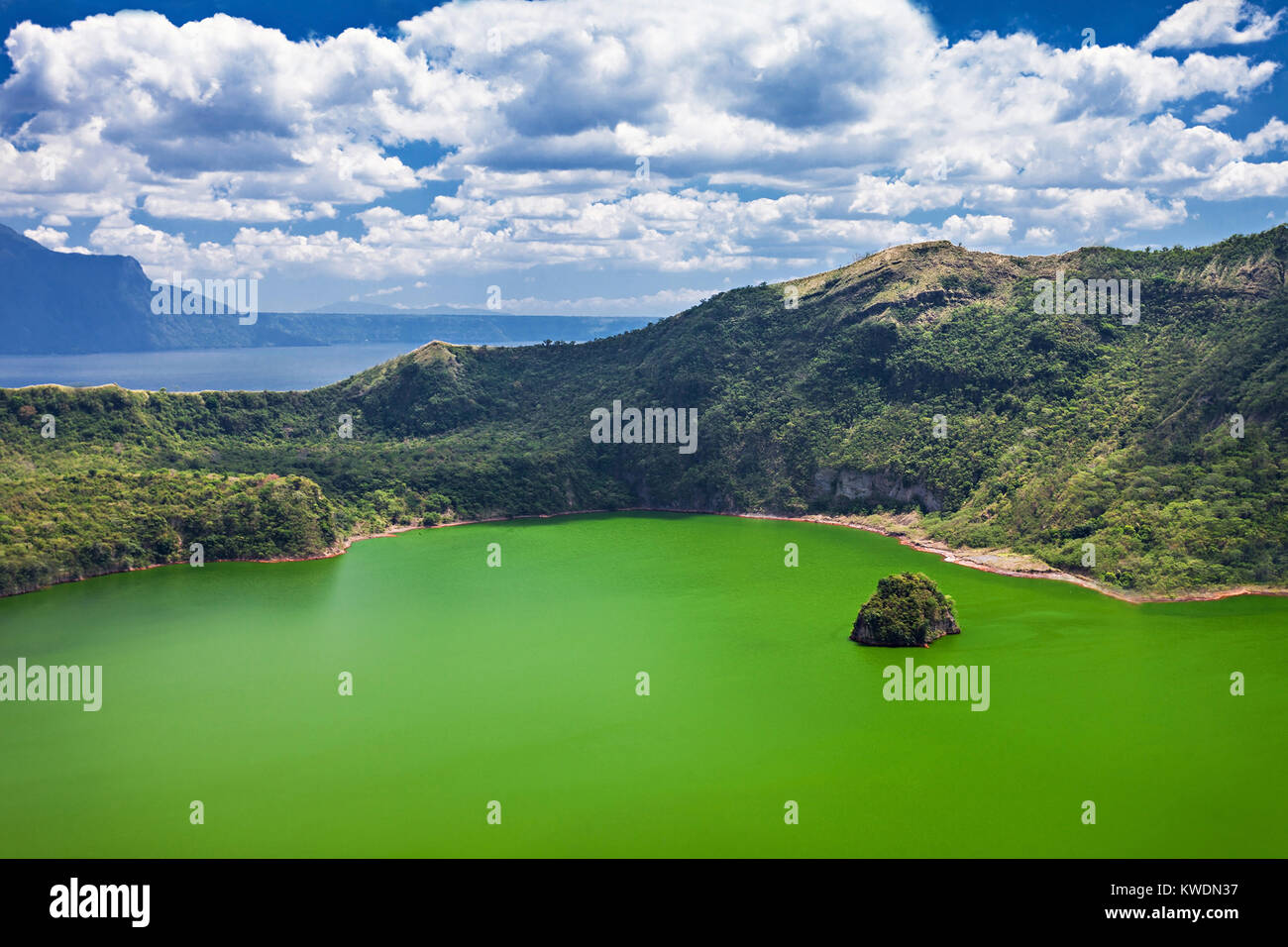 Lake inside Taal volcano near Manila, Philippines Stock Photo - Alamy
