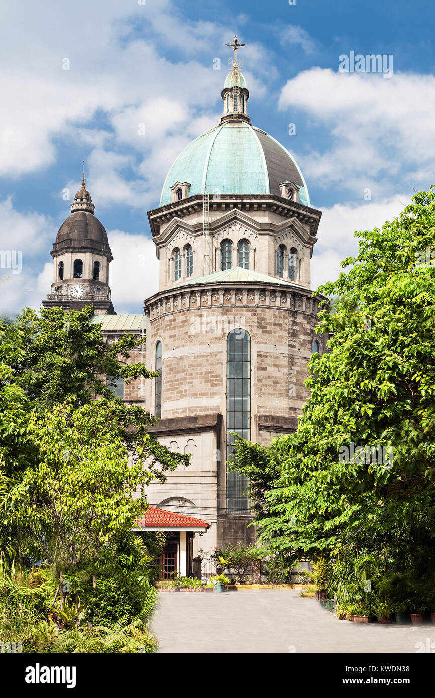 Manila Cathedral at day, Intramuros, Manila, Philippines Stock Photo ...