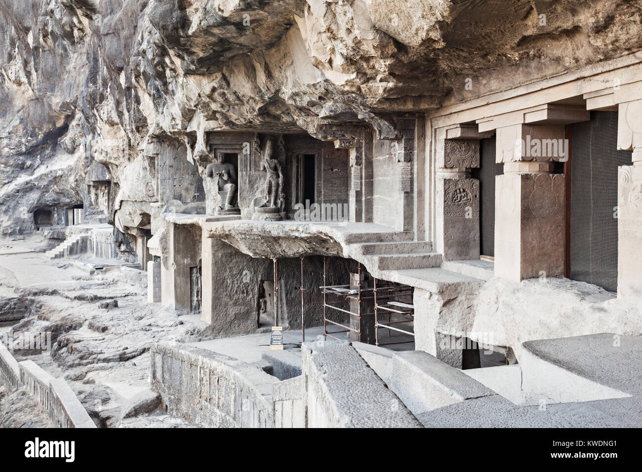 Ellora caves near Aurangabad, Maharashtra state in India Stock Photo ...