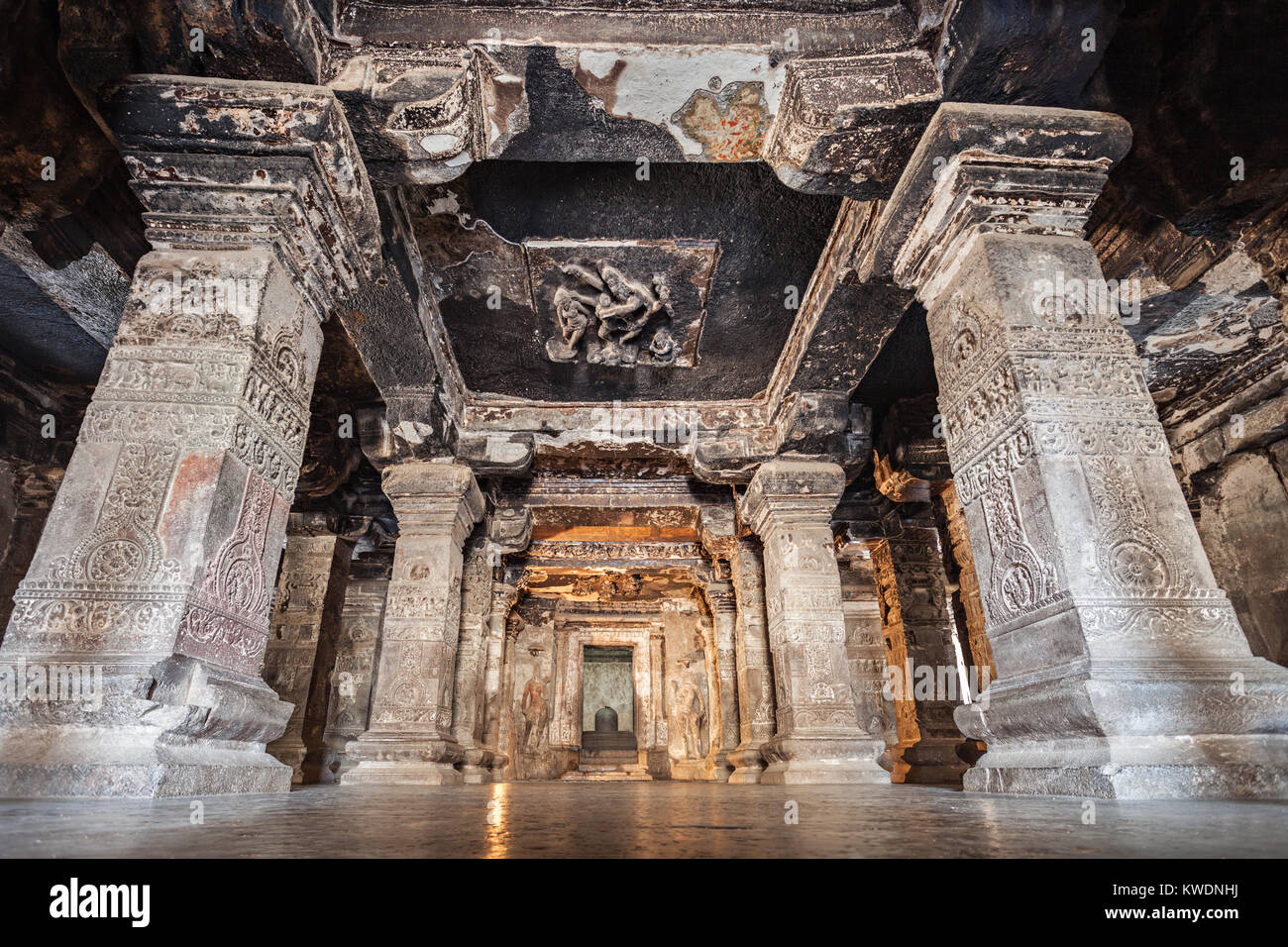 Ellora caves near Aurangabad, Maharashtra state in India Stock Photo ...