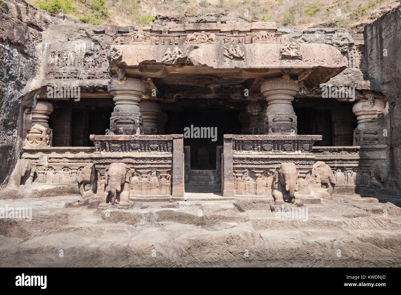 Ellora caves near Aurangabad, Maharashtra state in India Stock Photo ...