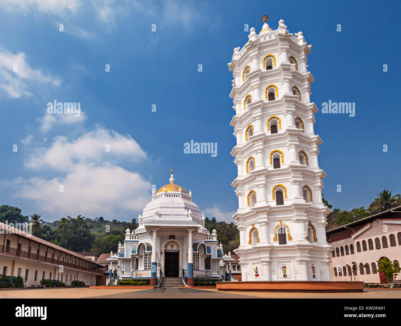Shri Mangeshi temple - one of the most important in Goa Stock Photo - Alamy