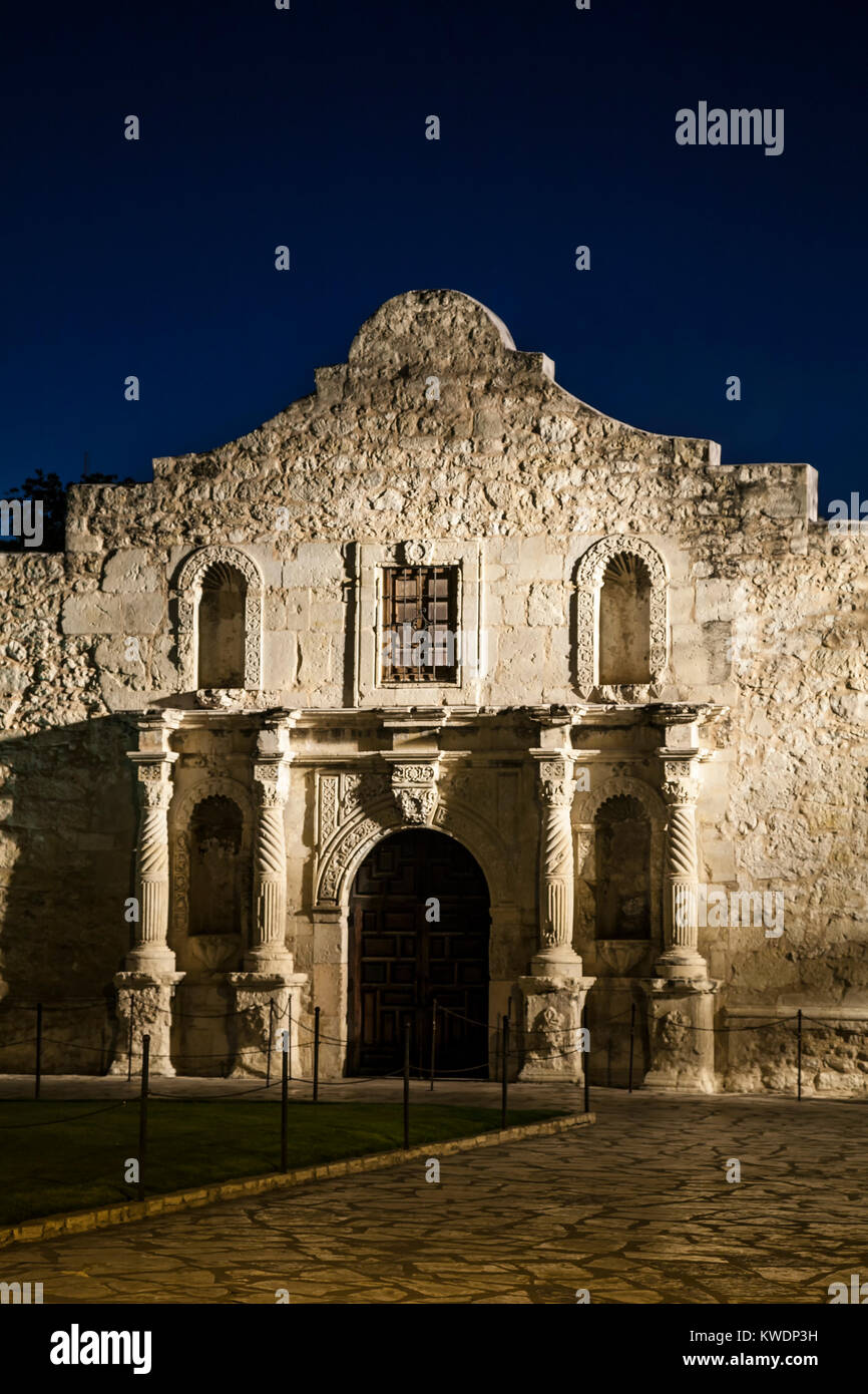 The Alamo (Mission San Antonio de Valero), San Antonio, Texas USA Stock ...