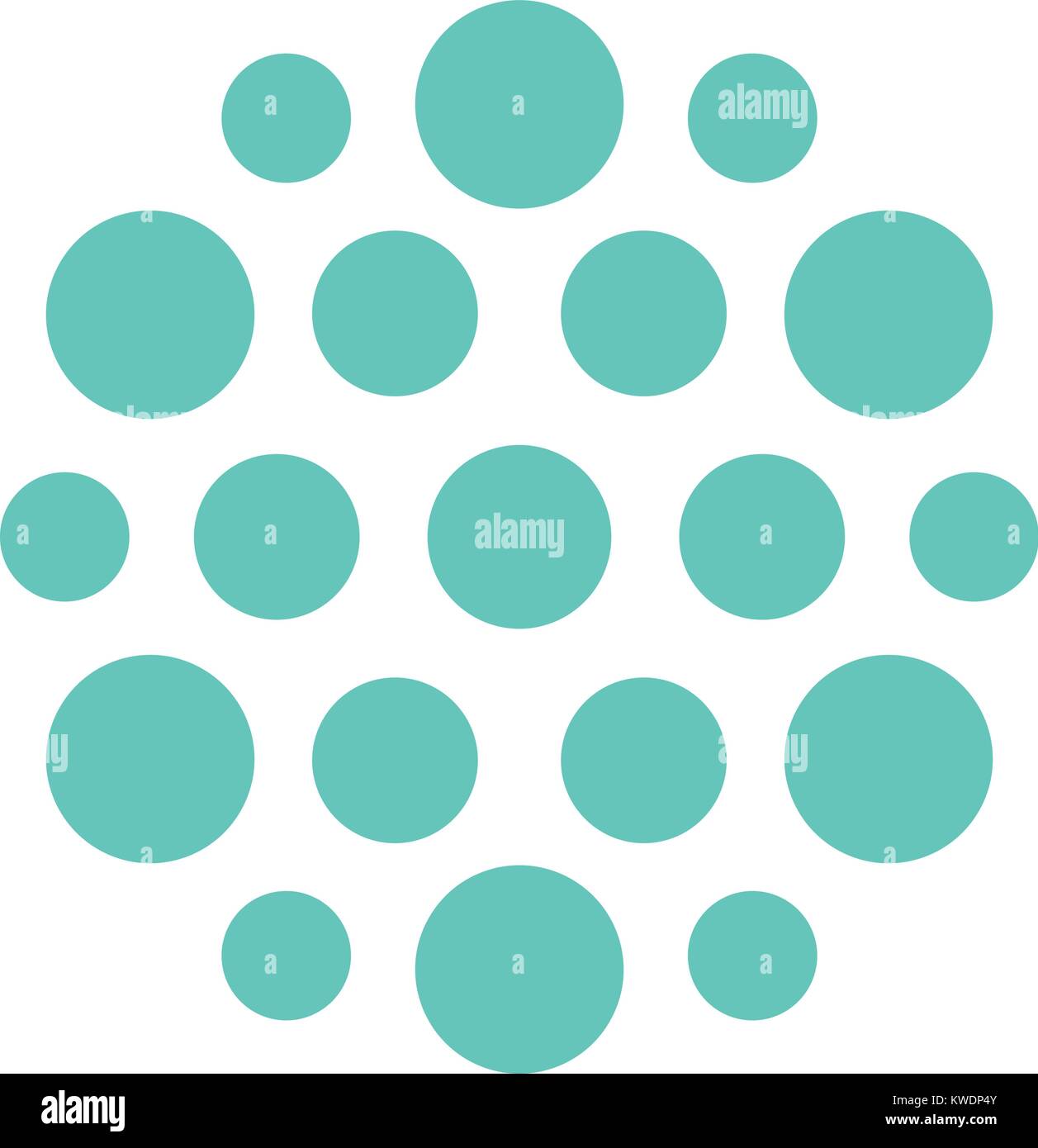 Abstract turquoise flat template logo. New technology vector symbol ...