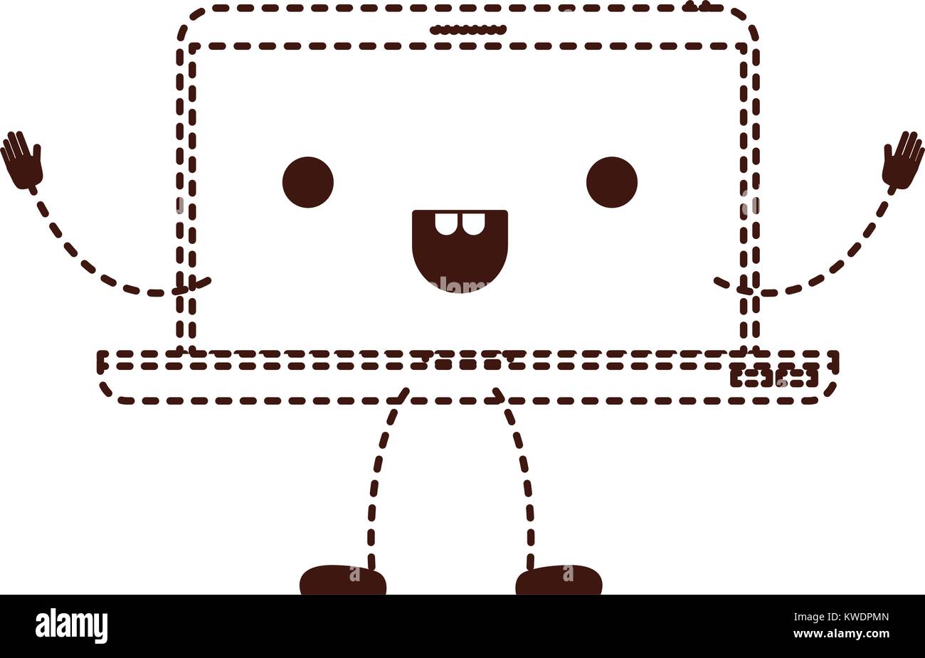 Laptop Icon Kawaii Technology Vector High Resolution Stock Photography ...