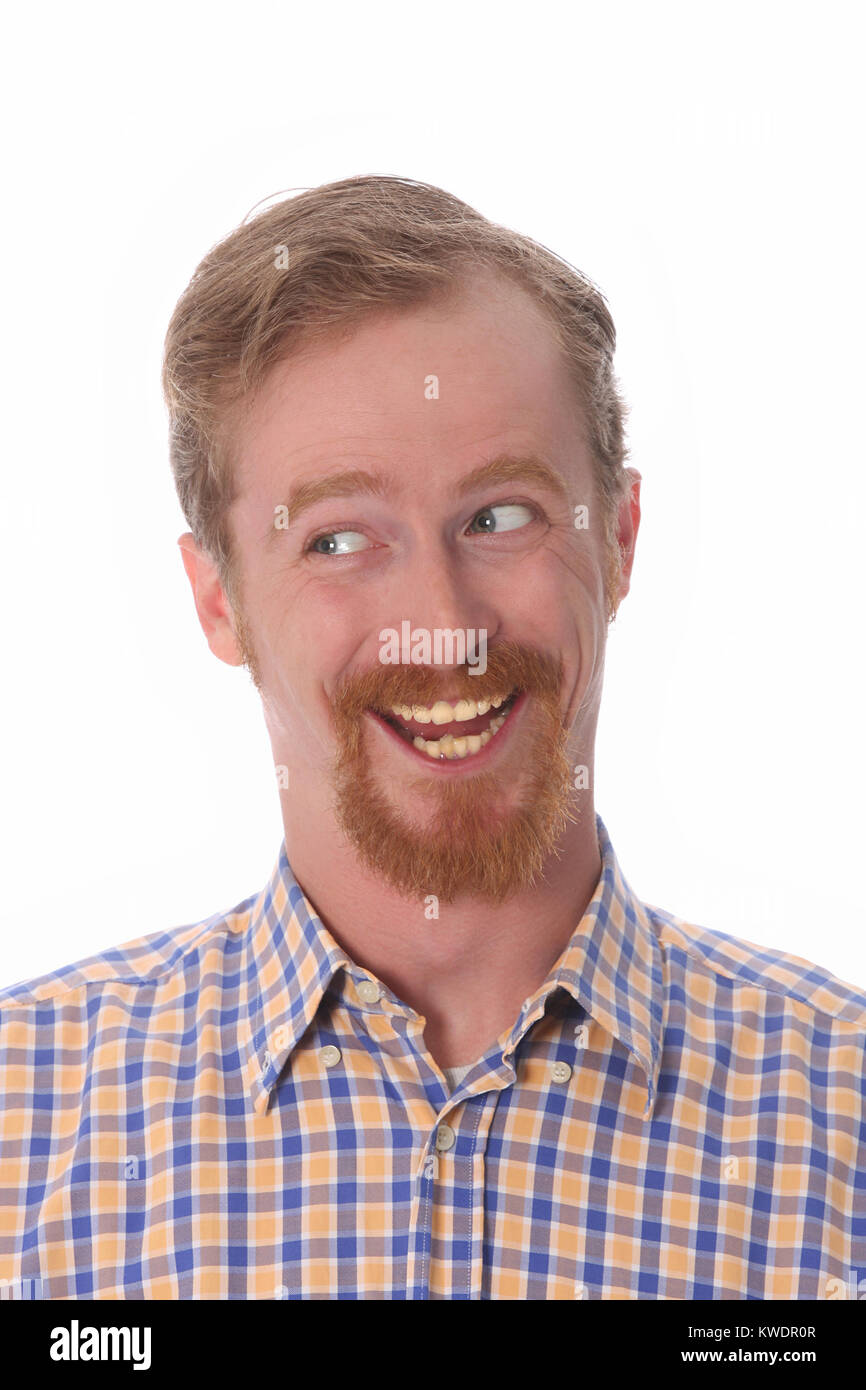 Portrait of smiling man on white background Stock Photo - Alamy