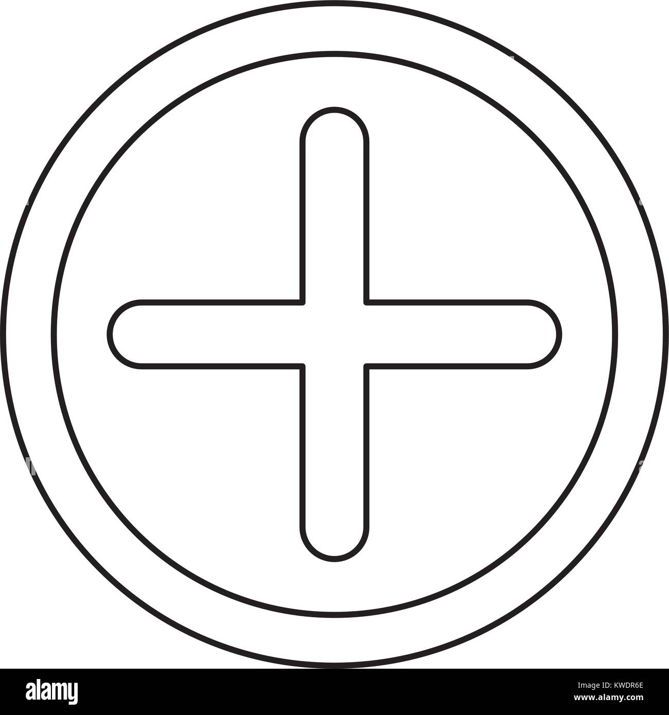 Plus stamp icon Stock Vector Images - Alamy
