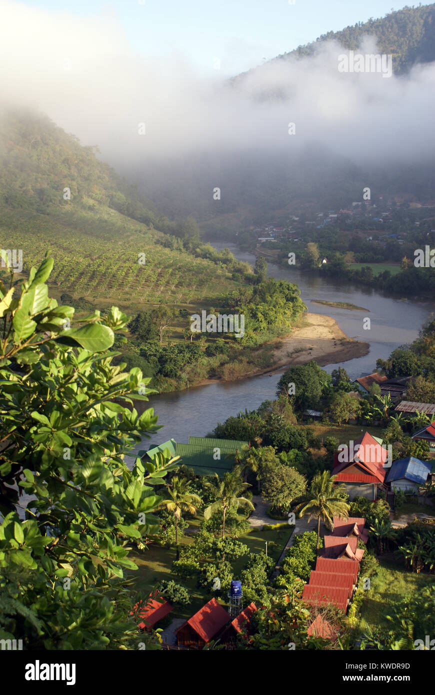 Village Thaton, on the border Thailand Burma Stock Photo - Alamy