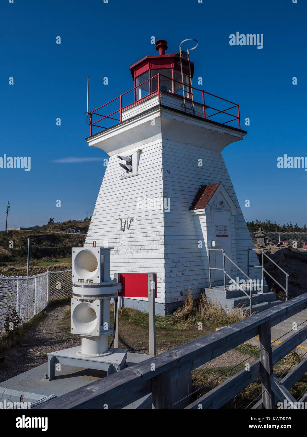 Lighthouse, Cape Enrage, Bay of Fundy, New Brunswick, Canada Stock ...