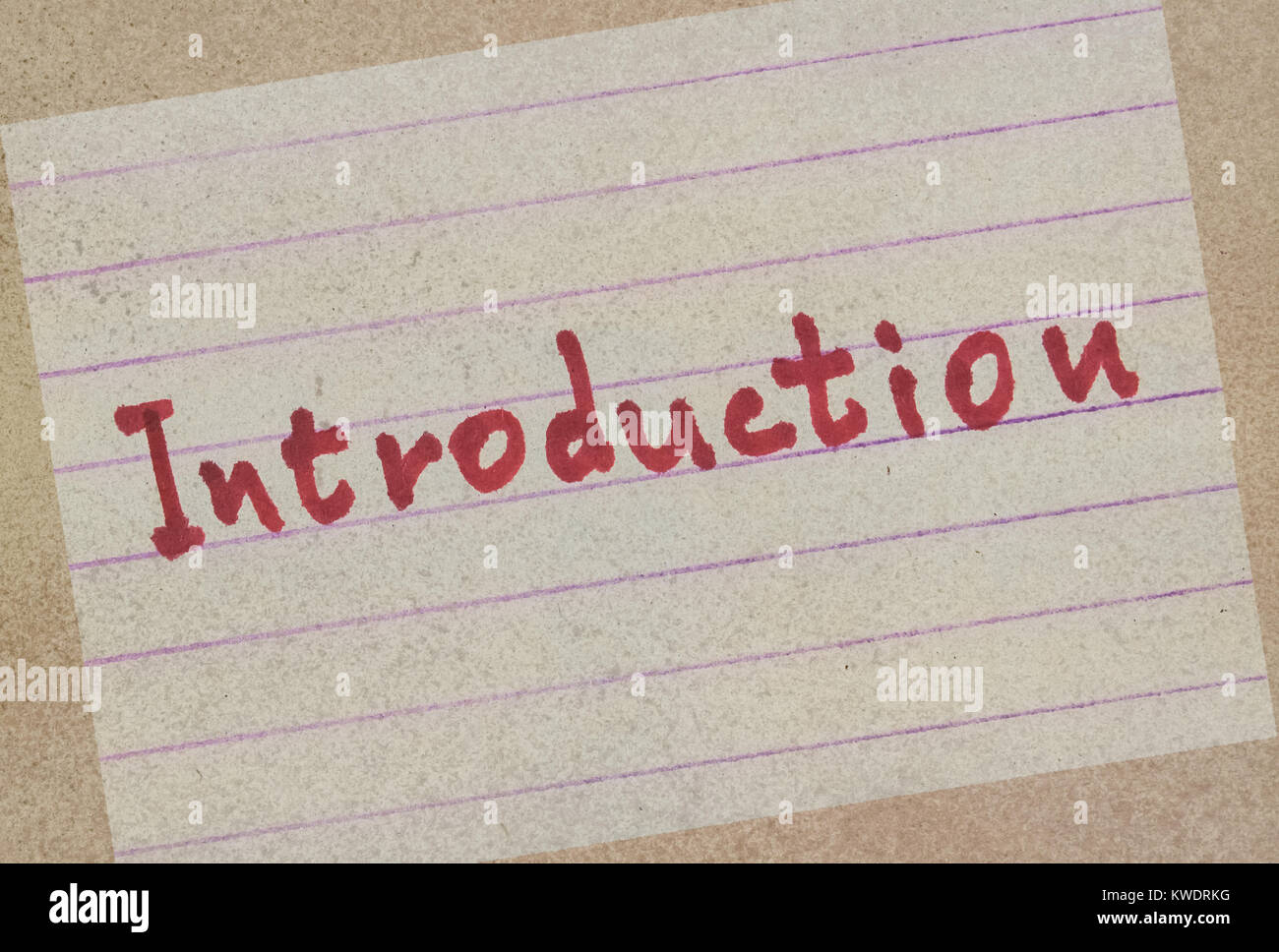 Word Introduction" High Resolution Stock Photography and Images - Alamy