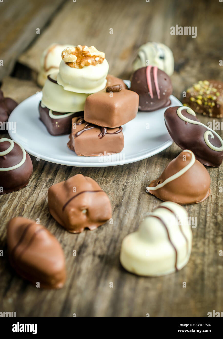 Luxury chocolate candies Stock Photo - Alamy