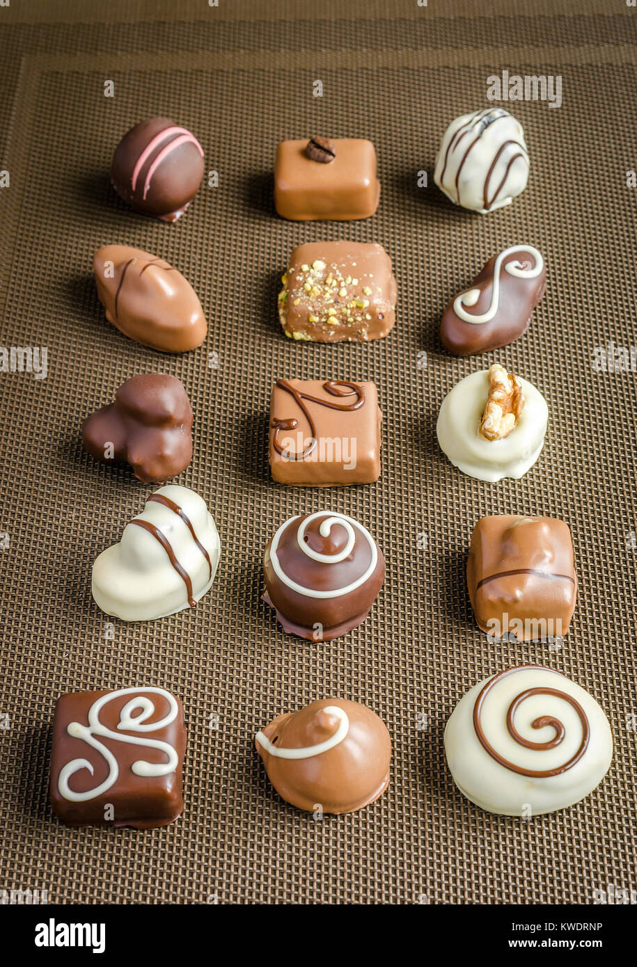 Luxury chocolate candies Stock Photo - Alamy