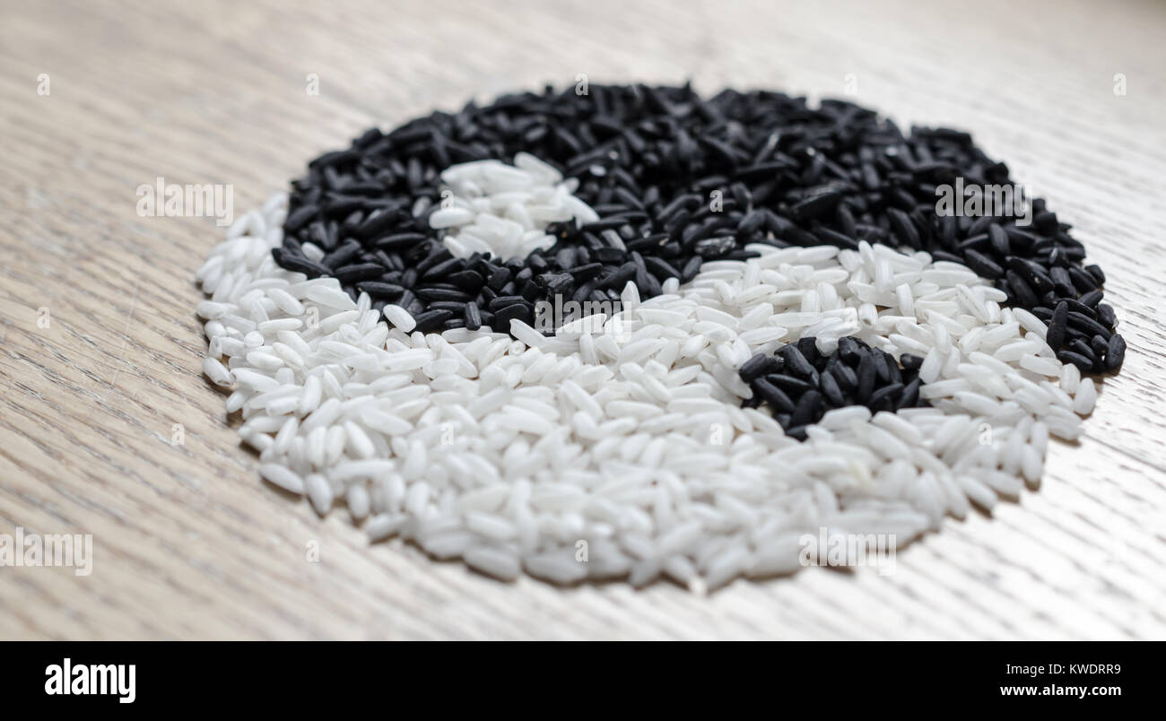 Rice yin yang Stock Photo - Alamy