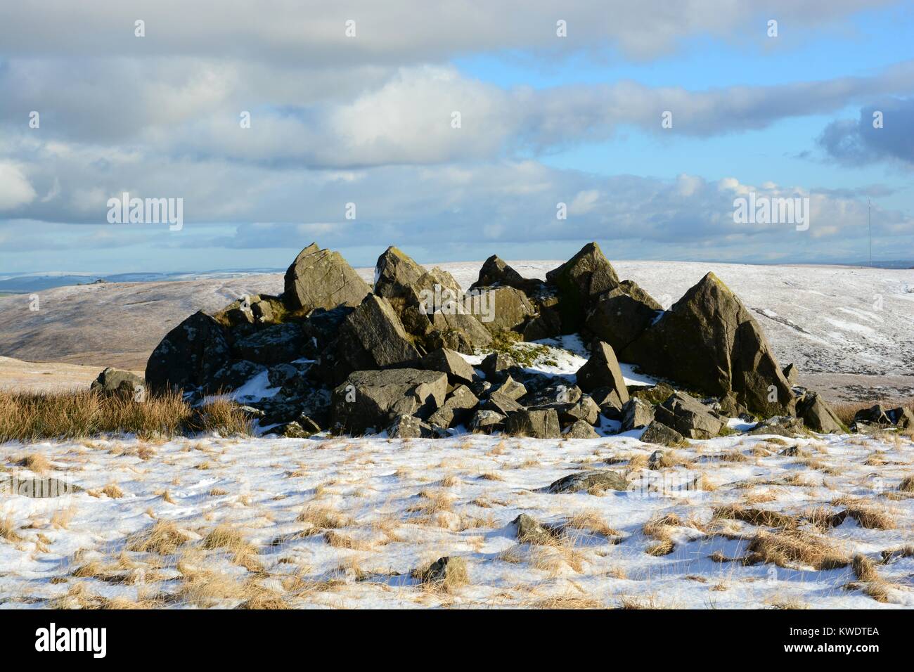 Cerrig Marchogion bluestones dolerite granite outcrops Preseli Hills ...