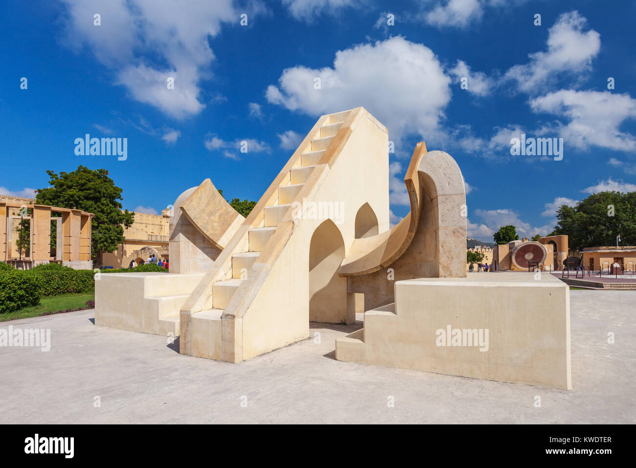 Astronomical instruments at Jantar Mantar observatory, Jaipur, India ...