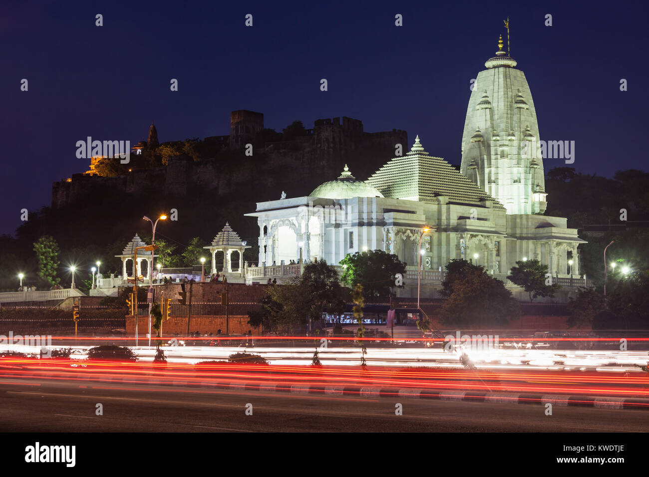 Birla Mandir (Laxmi Narayan) is a Hindu temple in Jaipur, India Stock ...