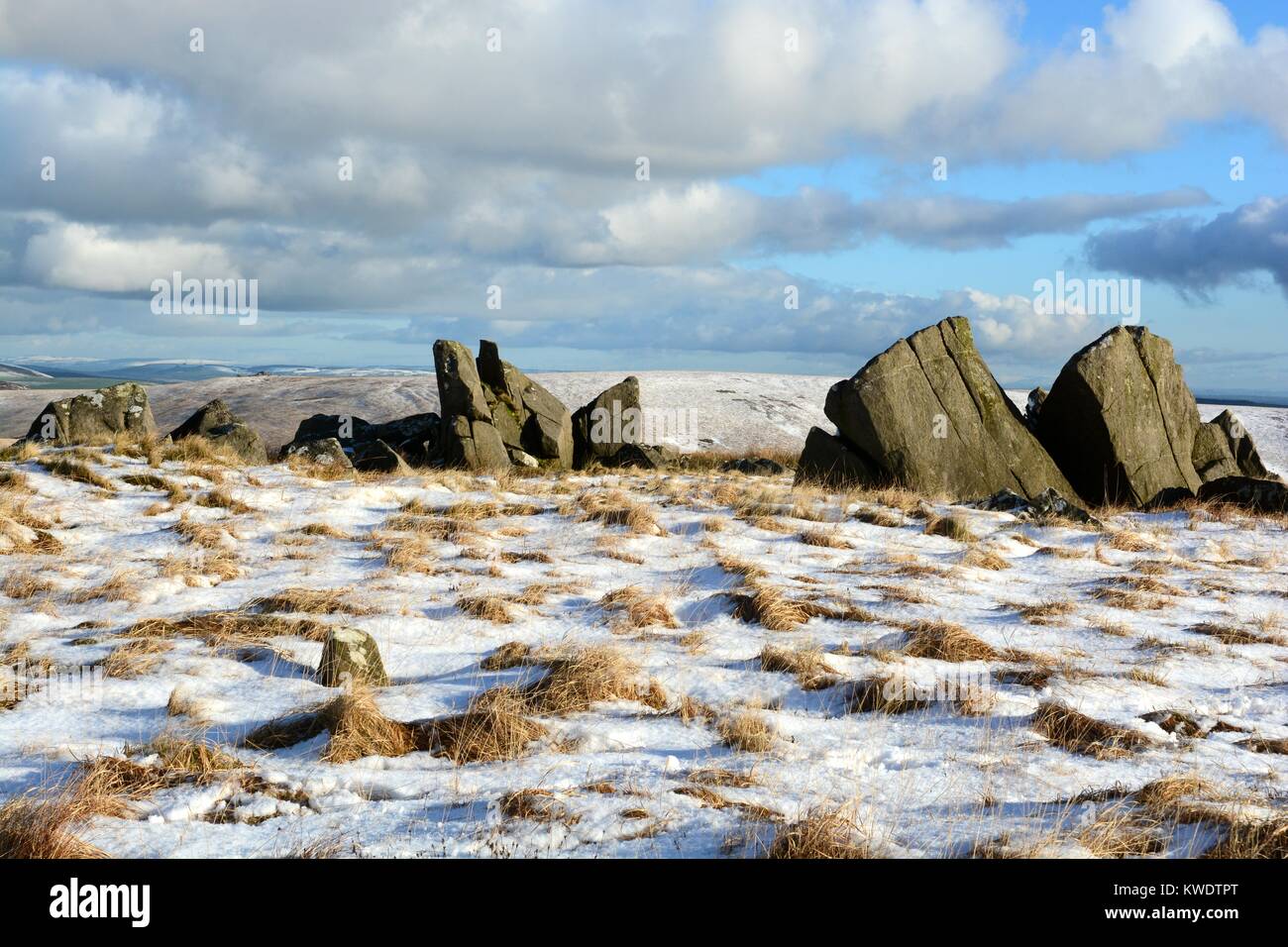Cerrig Marchogion bluestones dolerite granite outcrops Preseli Hills ...