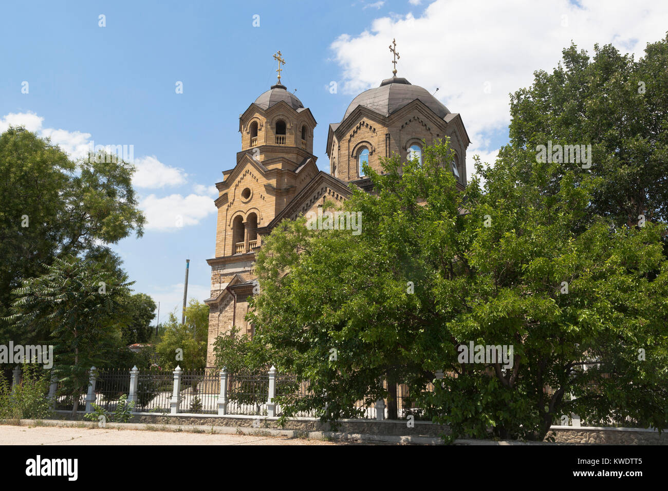 St. Ilyinsky temple on the embankment of the resort city of Evpatoria ...