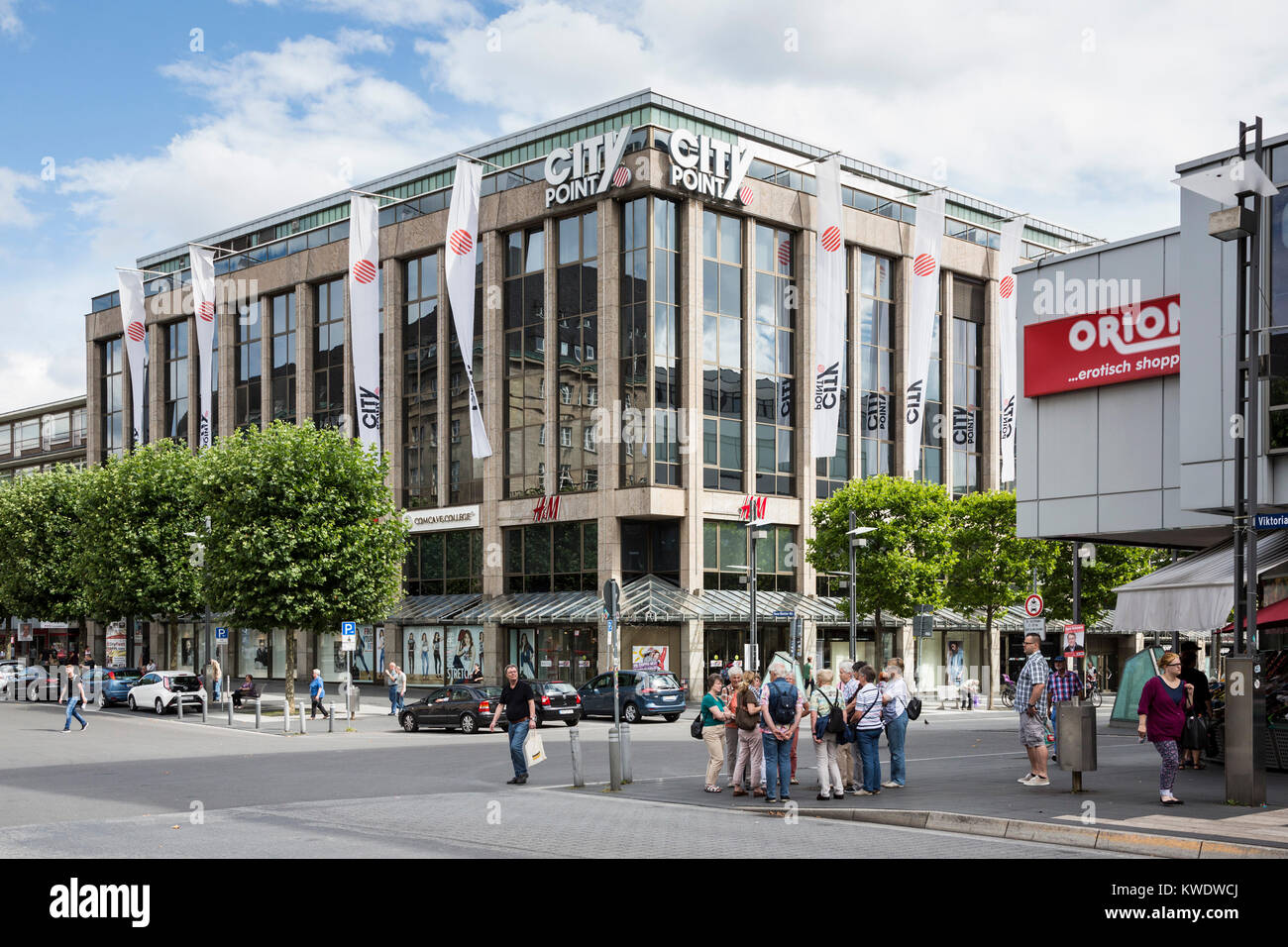 Town centre with the City Point shopping centre, Bochum, Ruhr Area ...