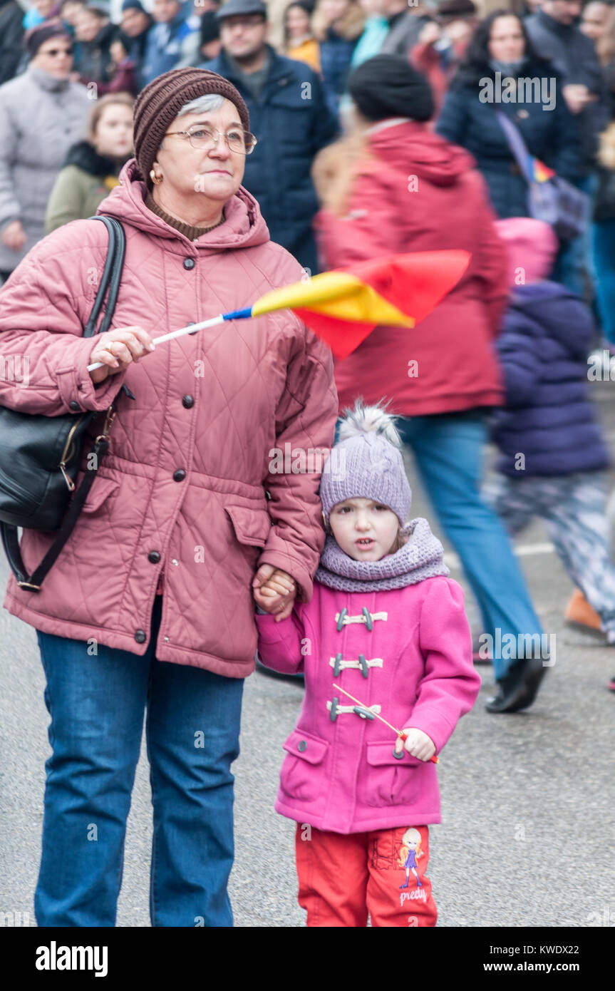 TIMISOARA, ROMANIA - DECEMBER 1, 2017: National Day parade in Romania ...