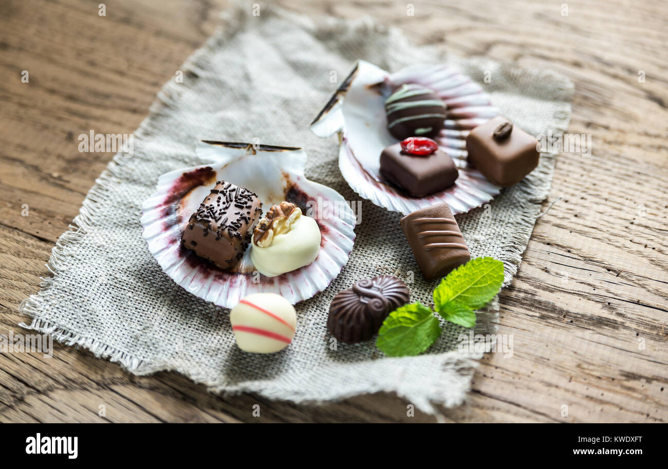 Swiss chocolate candies Stock Photo - Alamy