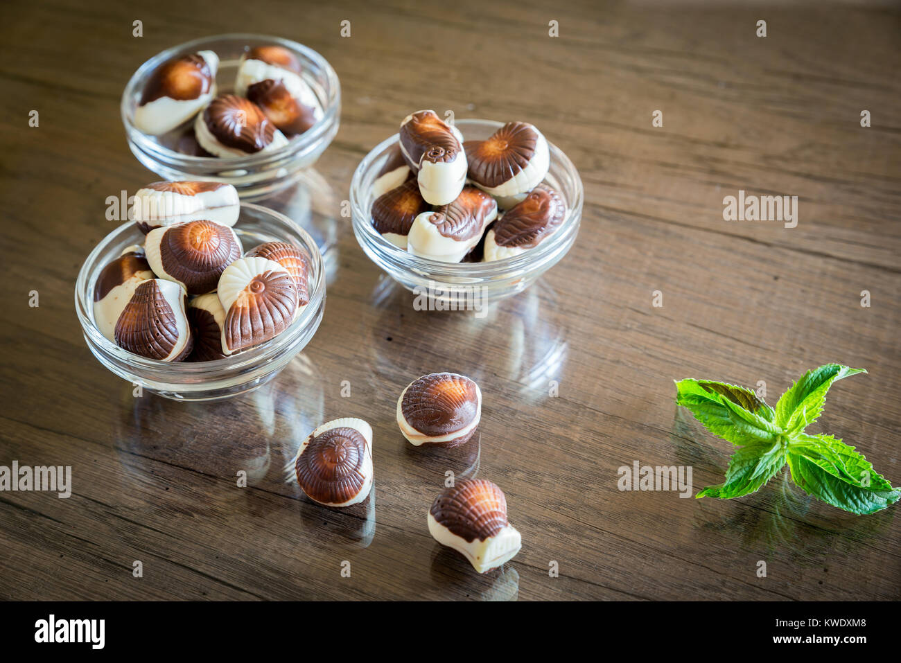 Belgian chocolates seashell hi-res stock photography and images - Alamy