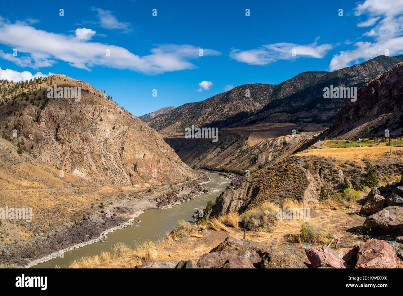 River in Alberta mountains Stock Photo - Alamy