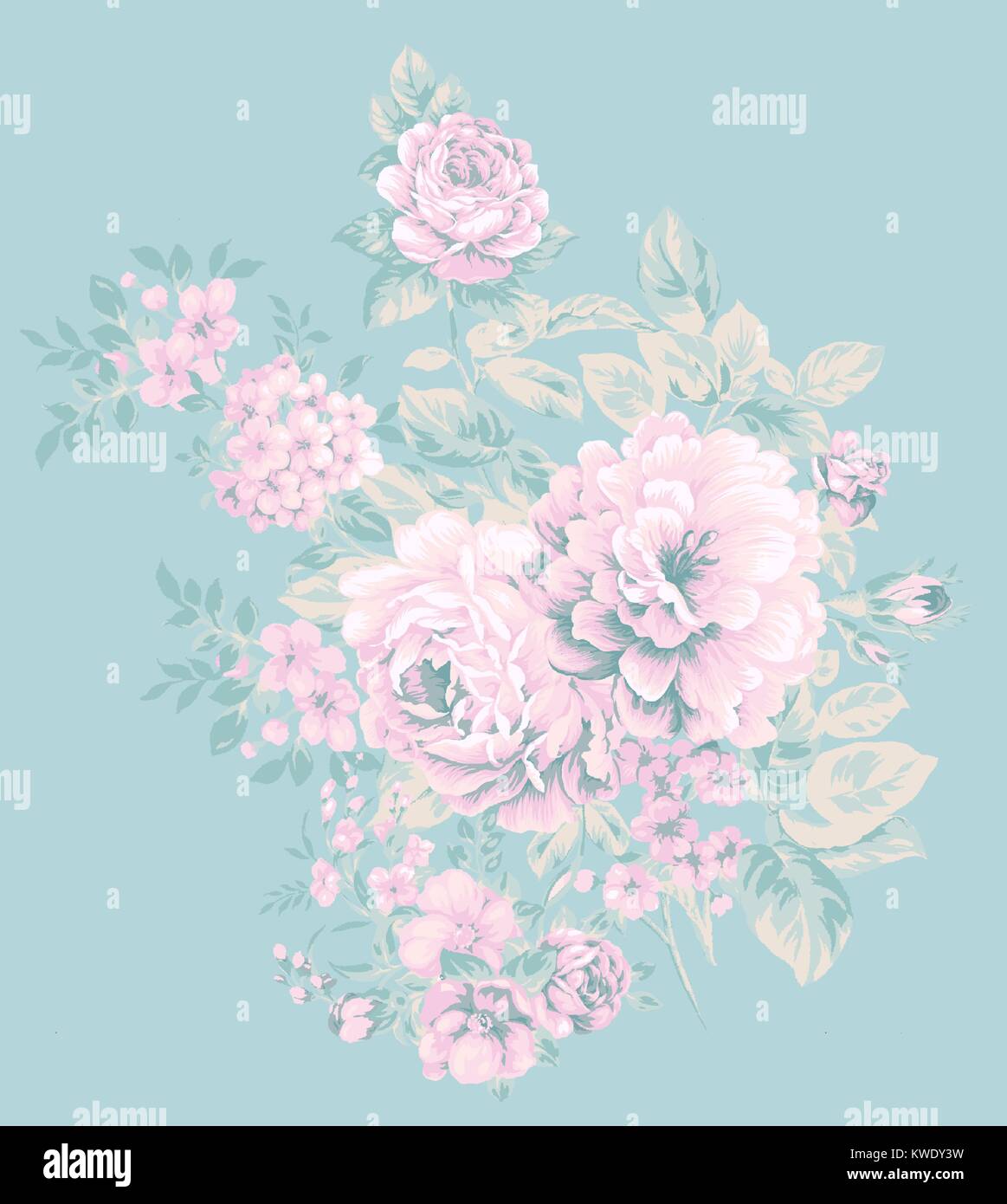 vector illustration pattern art drawing flower leaves floral drawing ...