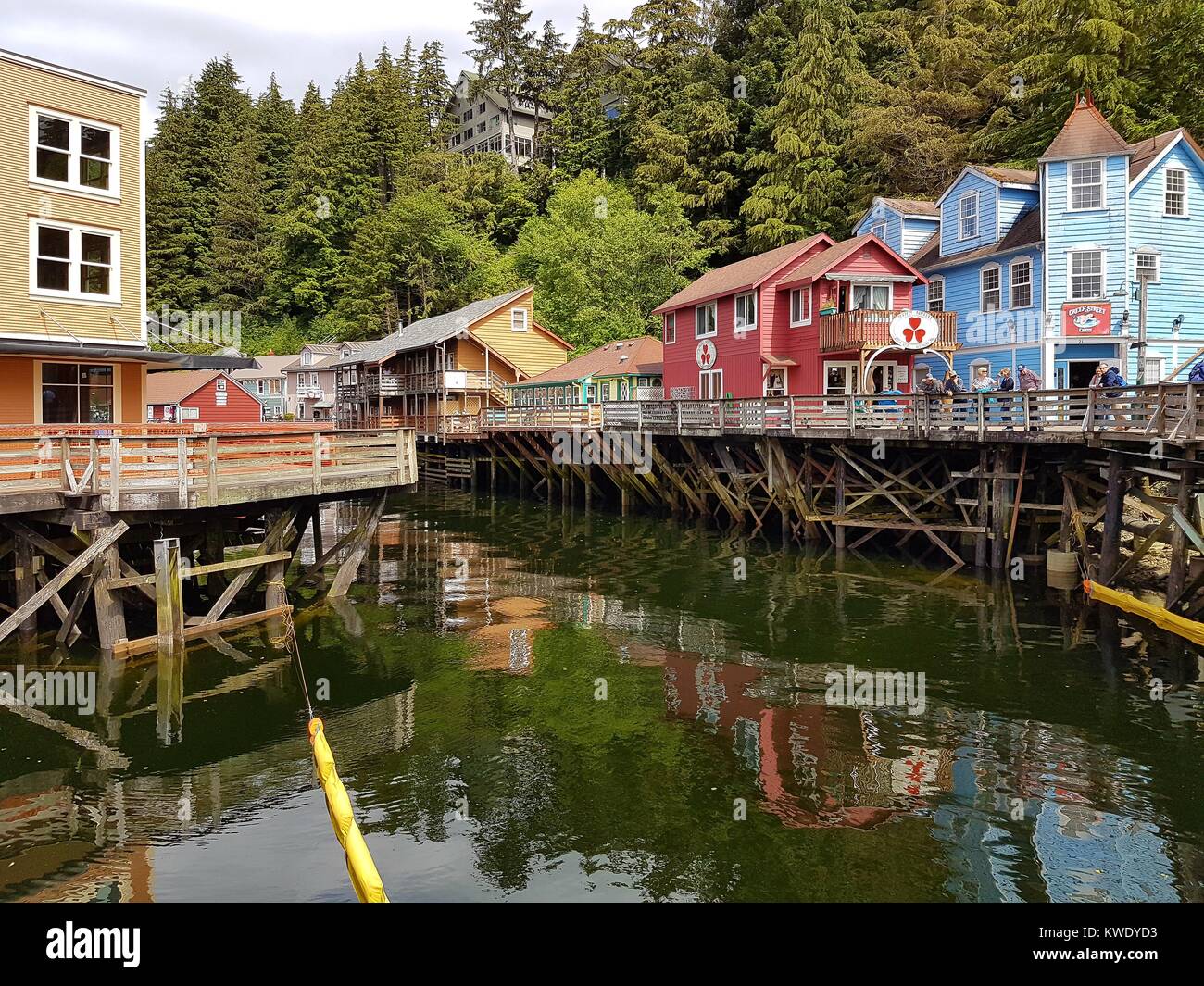 shopping area in Ketchikan, Alaska Stock Photo - Alamy