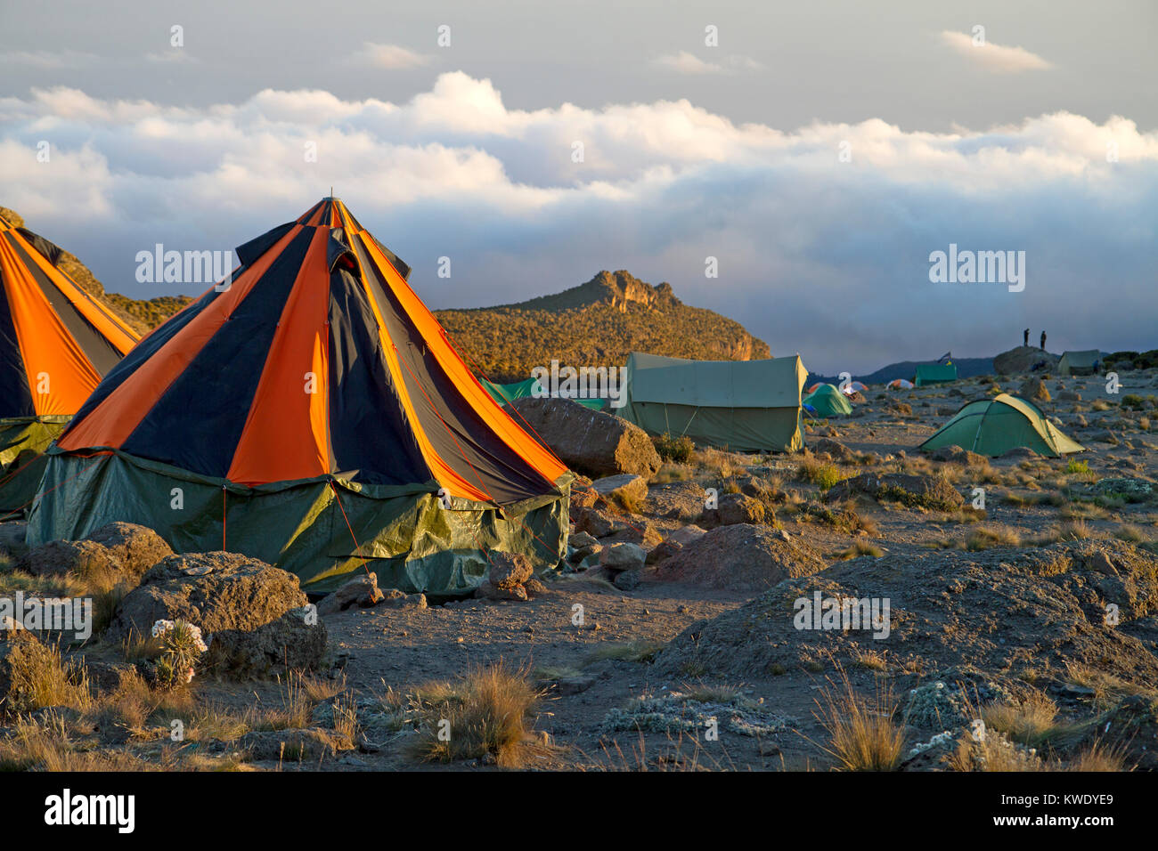 Karanga camp on Mt Kilimanjaro Stock Photo - Alamy
