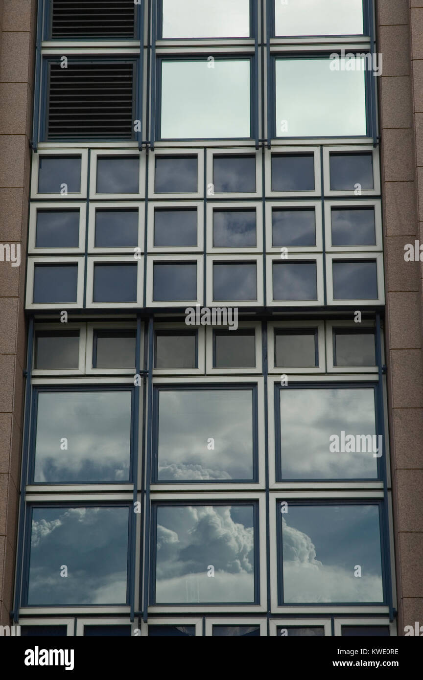 square-cut windows at an office building Stock Photo - Alamy