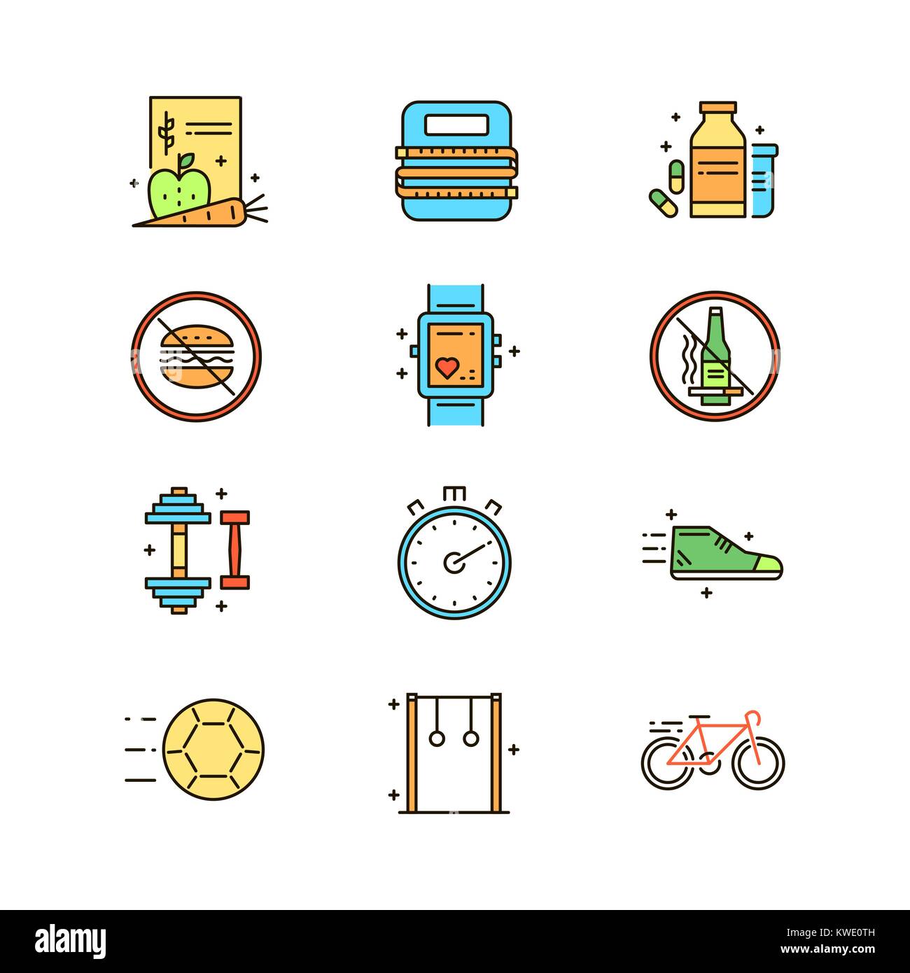 Healthy lifestyle topic Stock Vector Image & Art - Alamy