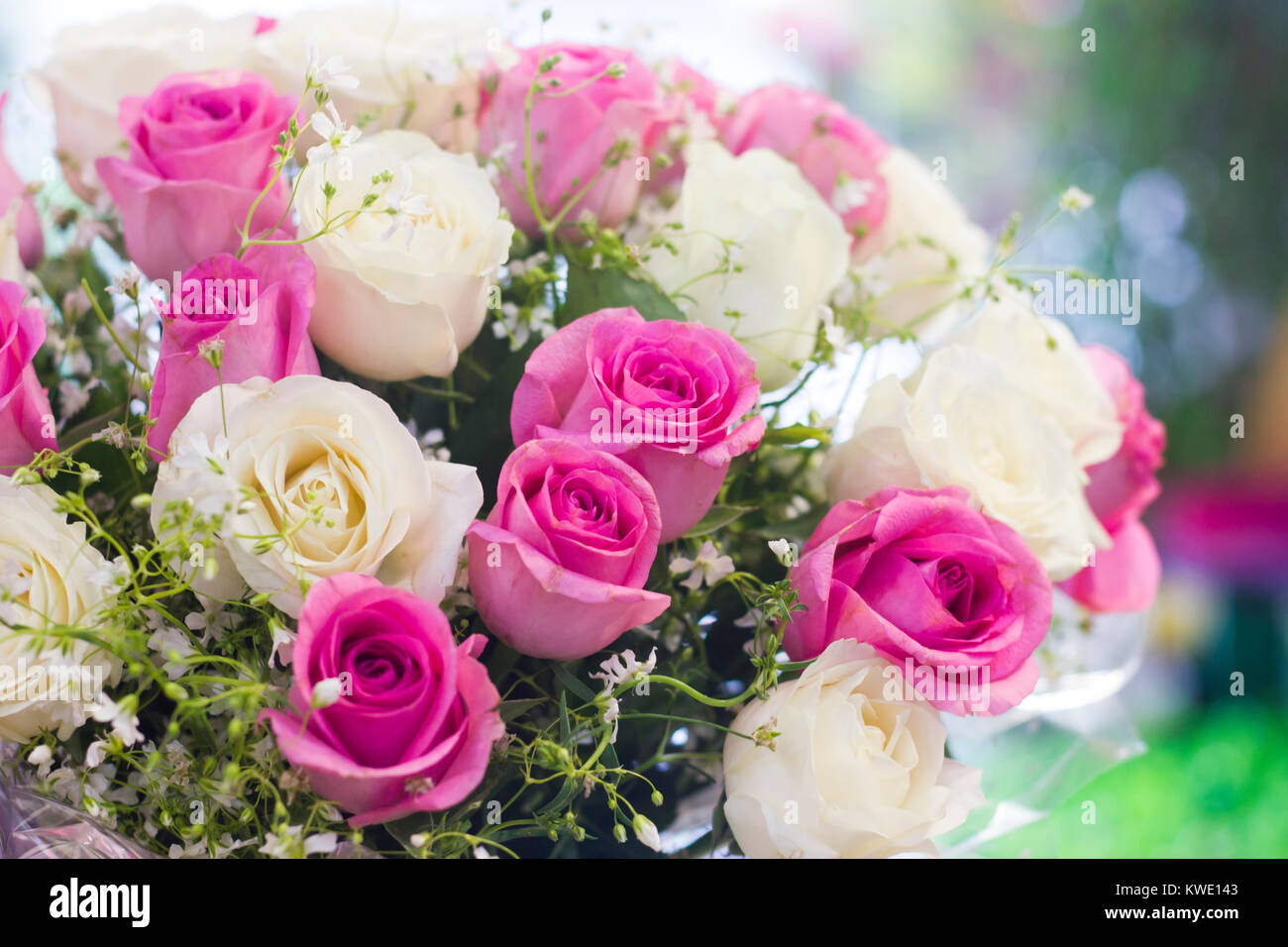 Beautiful bunch of roses Stock Photo - Alamy