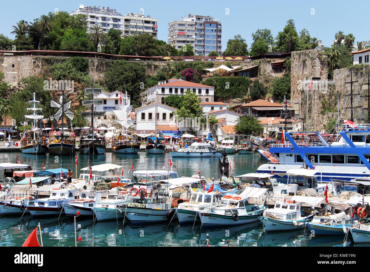Old port Antalya in Kalechi region, Turkey Stock Photo - Alamy