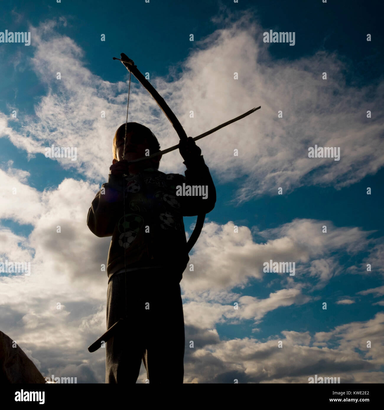 Boy archery bow arrow hi-res stock photography and images - Alamy