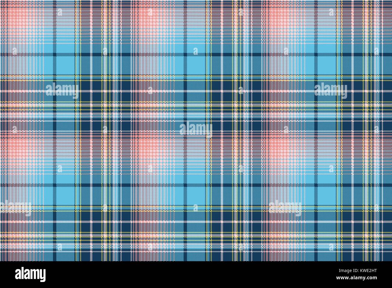 Pixel seamless pattern check fabric texture. Vector illustration Stock ...