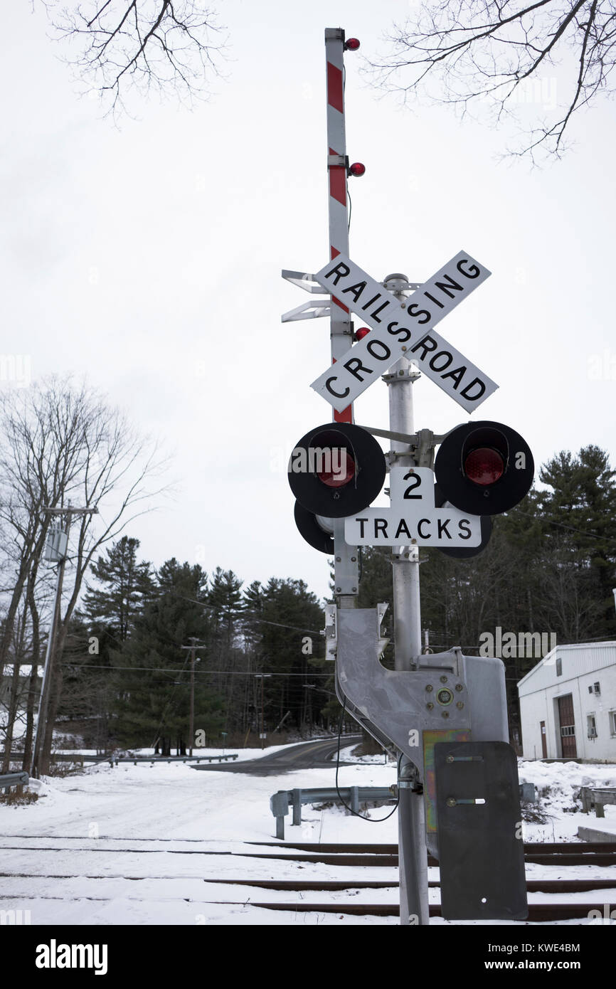 Railroad Crossing At A Angle