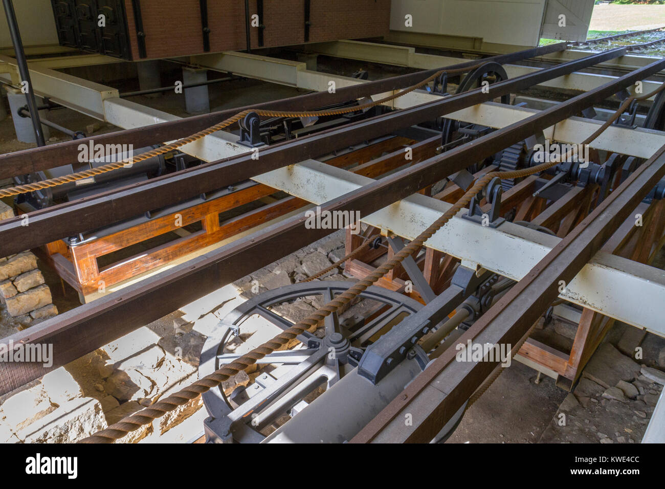 Engine House 6 with lifting mechanism, Allegheny Portage Railroad ...