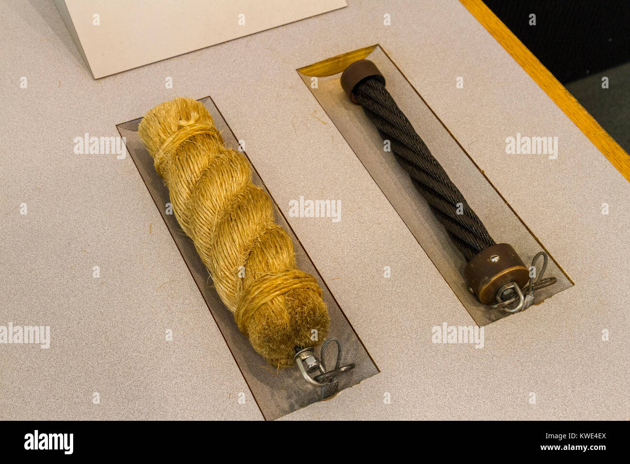 Example of rope and wire used over time on the Allegheny Portage ...