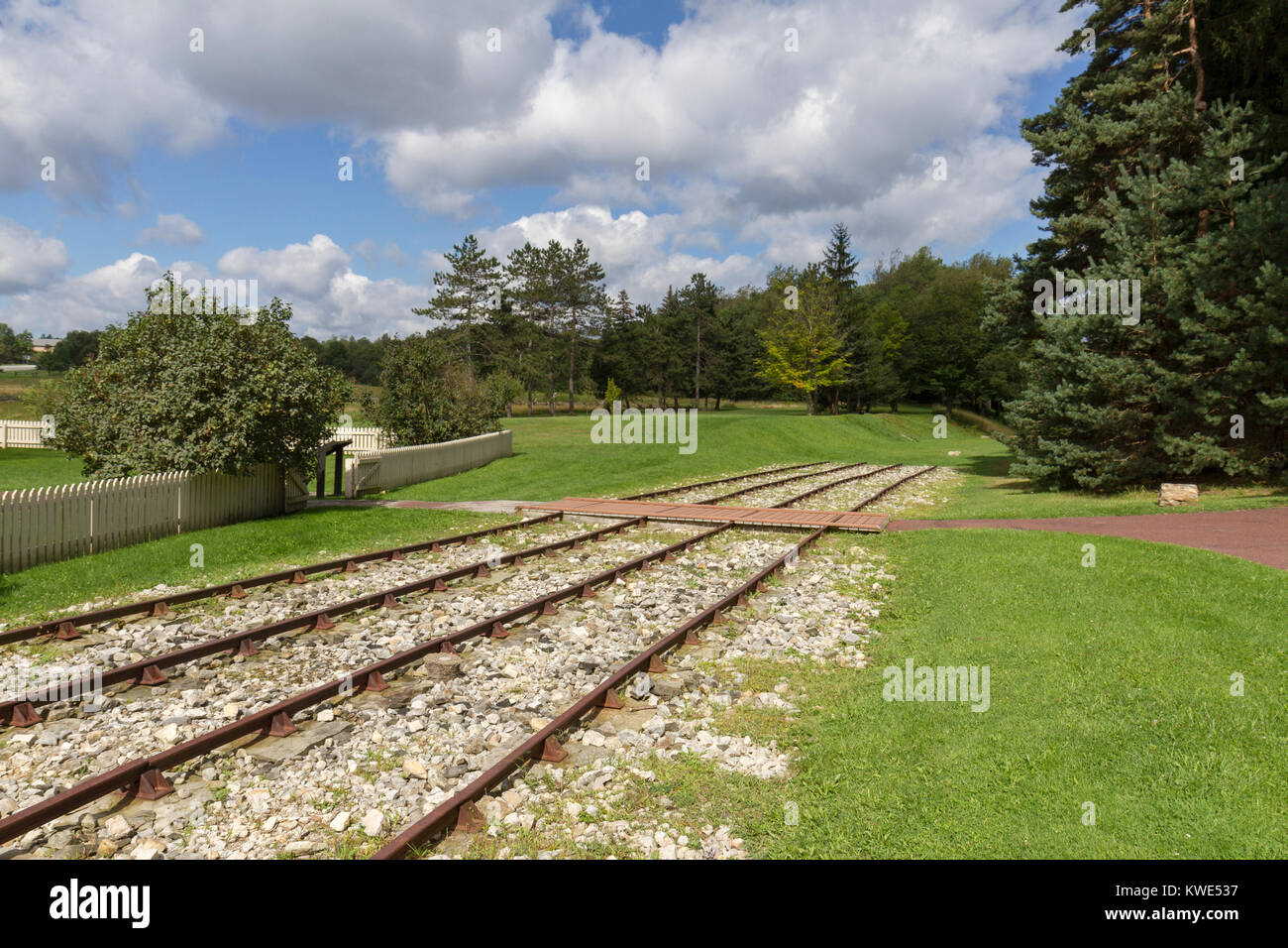 Summit railway tracks close to the Lemon House, Allegheny Portage ...