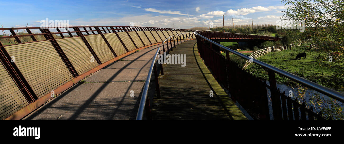 The Recycled Bridge over the river Nene, Whittlesey, Cambridgeshire ...