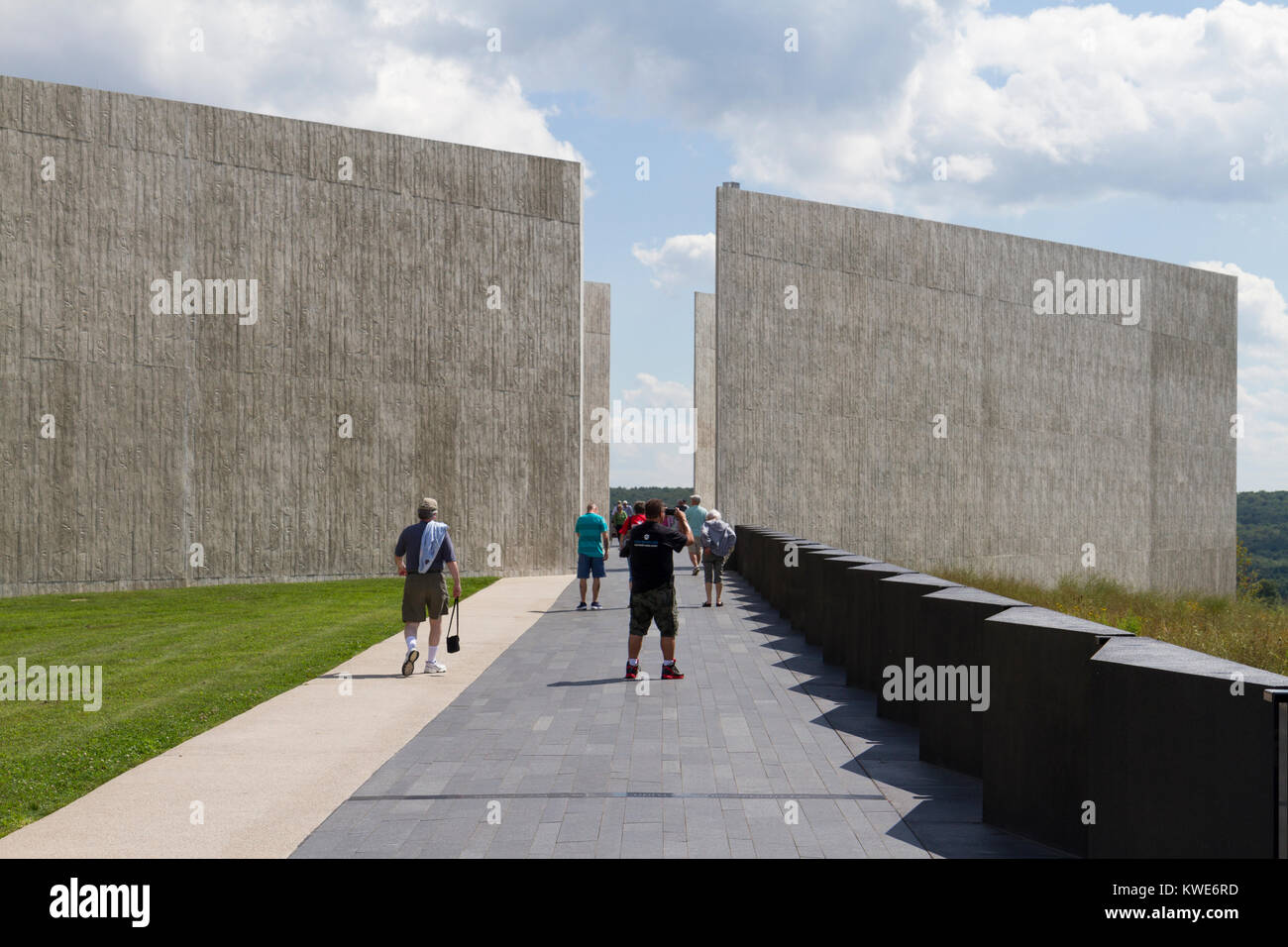 The Flight 93 National Memorial site Visitor Center near Shanksville ...
